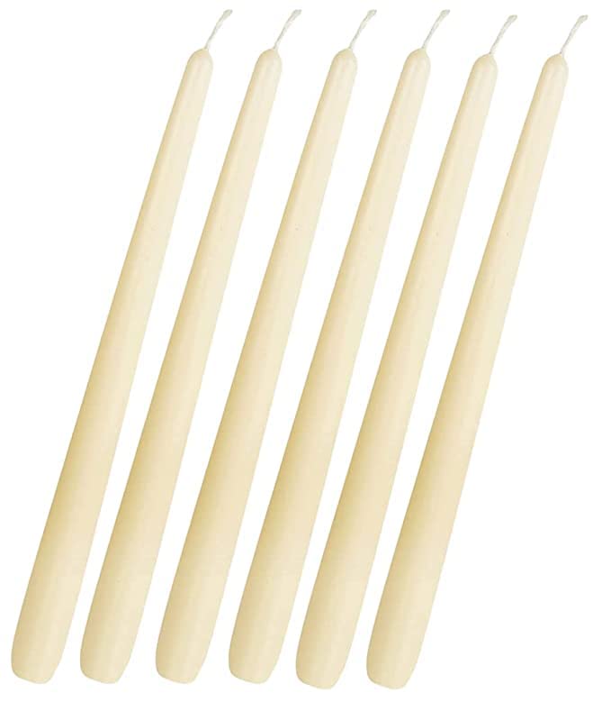 Floryn Decor Long Ivory Taper Candles | Elegant Long Candles for Your ...