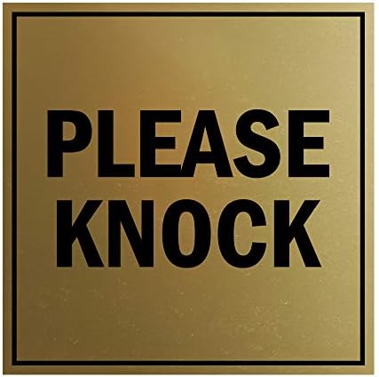 Amazon.com : Signs ByLITA Square Please Knock Sign with Adhesive Tape ...