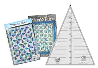 Amazon.com: Spider Web Quilt Ruler (CGRKA6) Quilting Ruler with 2 ...