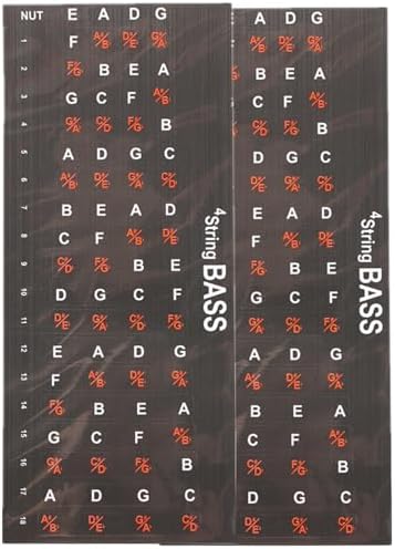 Amazon.com: 2 Sheet Guitar Fretboard Stickers 4 String Bass Guitar Fret ...