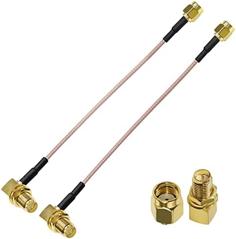 Amazon.com: Bingfu WiFi Antenna Extension Cable (2-Pack) RP-SMA Male Right Angle to RP-SMA ...