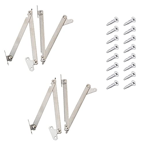 4 Pcs 180 Folding Lid Stay Hinges Stainless Steel Lid Support Stay ...