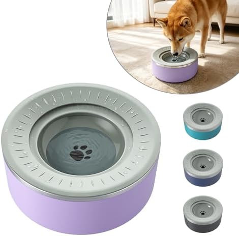 Amazon.com: LIHOOOOM Stainless Steel Dog Water Bowls, No Spill Water ...