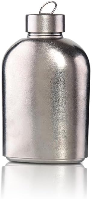Titanium Water Bottle Flask, 680/1000ml, Single Layer Whiskey Bottle ...