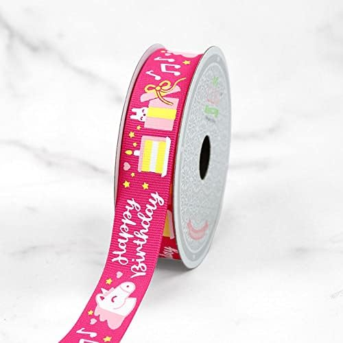Amazon.com: LUV Ribbons Grosgrain 7/8" Inch Happy Birthday Unicorn ...