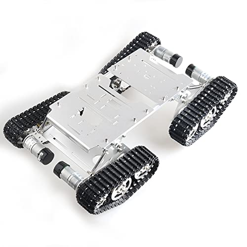 Amazon.com: Premium Large Metal 4WD Shock Absorption Robot Tank Car Chassis Kit for Arduino ...