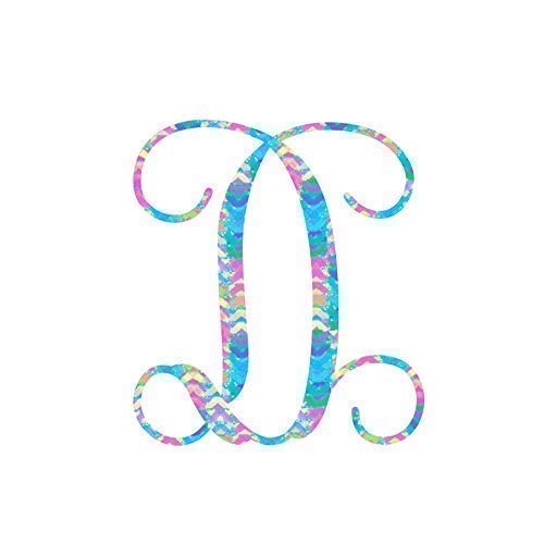 Amazon.com: Personalized Vine Monogram D Initial Sticker Decal for Yeti ...