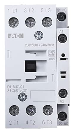 EATON DILM17-01(230V50HZ,240V60HZ) Serie DILM17-01 Contactor, 3P, 7.5 ...