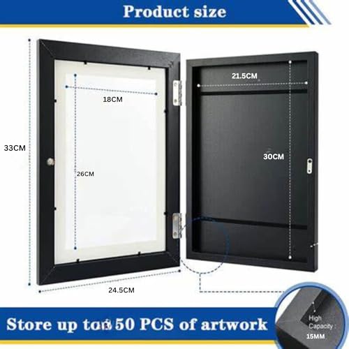 A4 Kids Artwork Frame,2 Pack,Black&White Front Opening,Display,Store ...