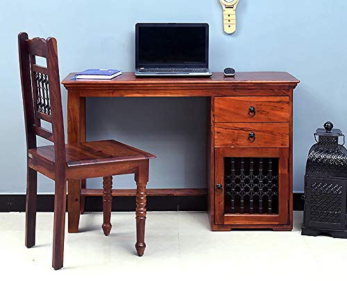 Furniselan Sheesham Wood Writing Study Table for Home and Office with ...