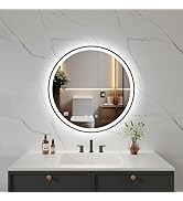 Amazon.com: LOVESPEJO 28" Round LED Mirror for Bathroom Front and ...