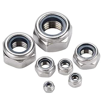 170 Pcs Stainless Steel Lock Nut Assortment Kit Self-Locking Hex Insert ...