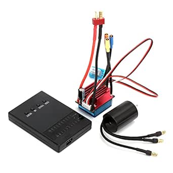 Amazon.com: 2435 4500KV Brushless Motor and 35A Brushless ESC with Programming Card Set for 1/16 ...