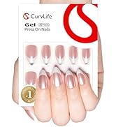 Amazon.com: Curvlife Press on Nais Acrylic fake Nais with Design Full ...