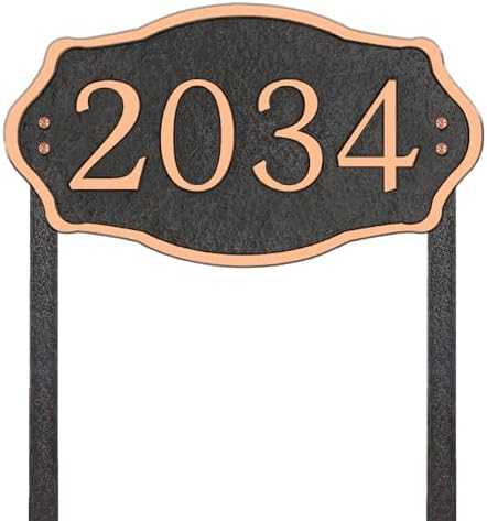 Amazon.com: Address Sign Lawn Mounted - Custom House Number Plaque Sign ...