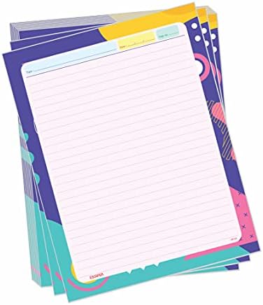 ARTYSCALE A4 Designer Multicolour Project Paper Sheet (One Side Ruled ...