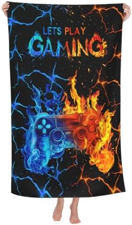 Amazon.com: Yrivto Microfiber Quick Dry Gaming Beach Towel Gamer Travel ...