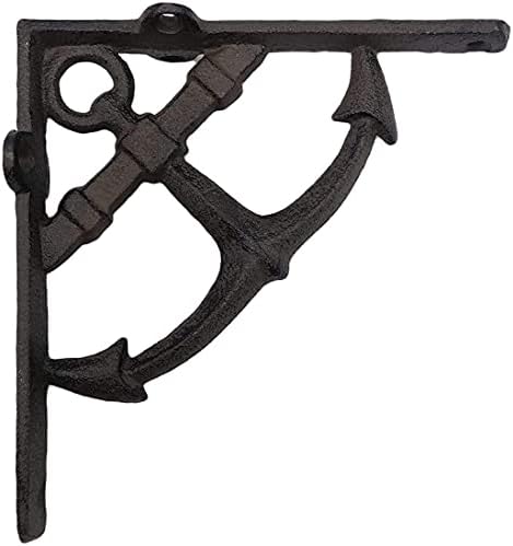 Amazon.com: BRASSTAR 2PCS Rustic Cast Iron Fish Shelf Brackets Nautical ...