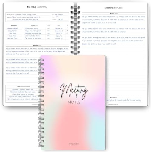 Amazon.com : Meeting Minutes Note Taking Professional Notebook | Plan ...