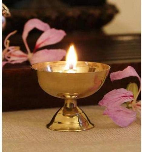 Buy SHRI ANAND Pure Brass paro pyali Akhand Diya Deepak puja Diya Best ...