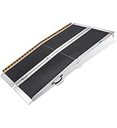 5FT Wheelchair Ramp 60''Lx31.3''W FACHNUO TOOL Non-Skid Aluminum Ramp ...