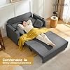 Amazon.com: Busaurus 3 in 1 Convertible Sofa Bed, 56" Full Size ...