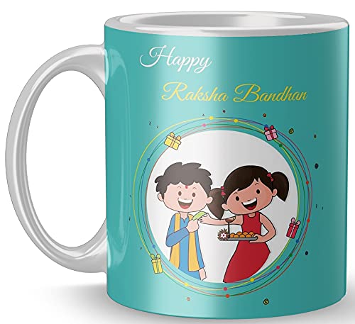 Buy Happy Rakshabandhan, Rakhi Mug, Rakhi Mug Gift for Sister/Brother ...