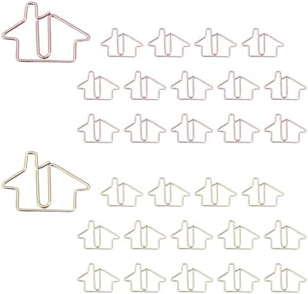 Amazon.com : Yeaqee 50 Pcs House Shaped Paper Clips Bookmarks Real ...