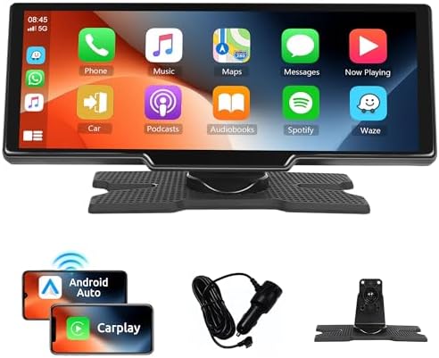 Wireless CarPlay Android Auto Screen Portable Car Stereo, Rimoody 10.26 ...