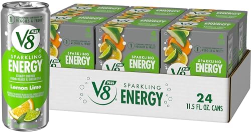 Amazon.com : V8 +SPARKLING ENERGY Lemon Lime Energy Drink, Made with ...