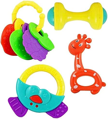 Buy Storio Baby Products Toys 7 Pcs Rattle Set with Teathers for ...