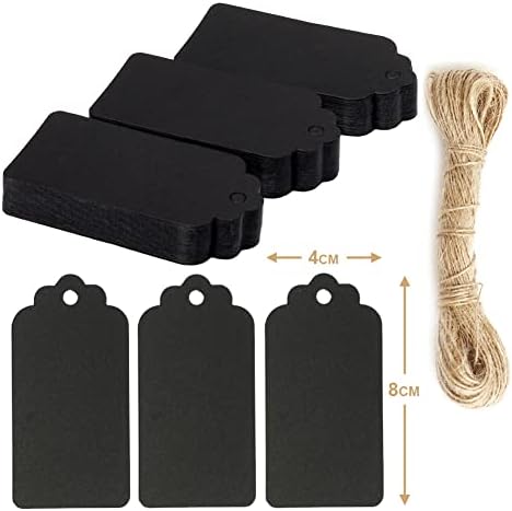 G2PLUS Gift Kraft Paper Tags, 4.5 x9 CM Luggage Wedding Labels, 300g/m² ...