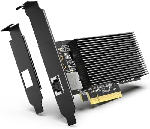 10G PCI-E Network Card with 10Gbps Single RJ45 Port, Intel X540-T1 ...