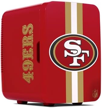 Amazon.com: Ukonic NFL San Francisco 49ers 15-Can Mini Fridge 10L – AC ...