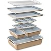 Amazon.com: Bakken 8-Piece Stackable Bakeware Set - Ceramic Non-Stick ...