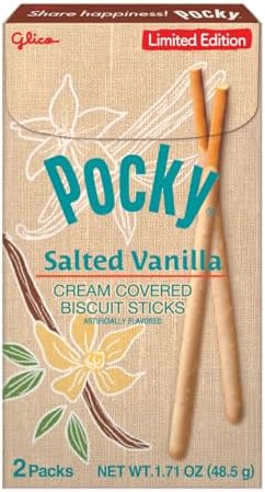 Amazon.com: Pocky Salted Vanilla Biscuit Sticks – Sweet & Salty Snack ...