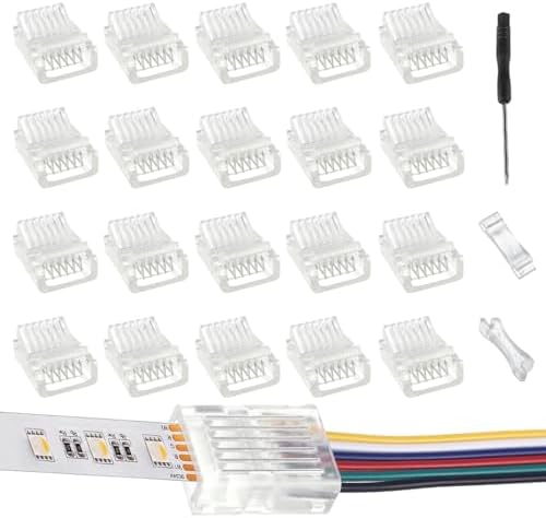 EPLZON6 Pin 12 mm LED Strip Connector LED Light Connector Strip to Wire ...