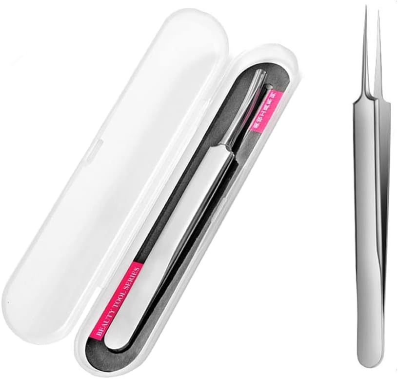 Stainless Steel Ingrown Hair Tweezer Fine Point Tweezer Professional ...