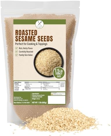 Amazon.com : Roasted Sesame Seeds 1.5lb (24 oz), Fresh & Aromatic ...