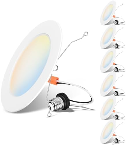 LUXRITE 8 Inch LED Disk Lights, 27W, 5CCT Selectable 2700K | 3000K ...