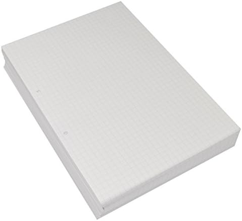 RHINO A4 Loose Leaf Squared Paper, 500 Sheets / 1000 Page, 7mm Squared ...
