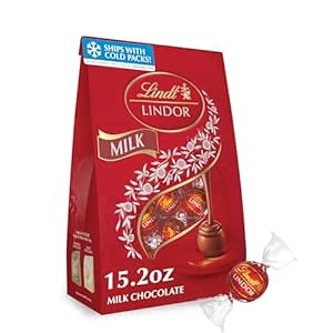 Amazon.com : Lindt LINDOR Milk Chocolate Candy Truffles, Milk Chocolate ...
