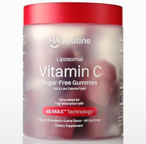 Amazon.com: Haroutine Liposomal Vitamin C Sugar-Free Gummies - 500mg, 60 Gummies, 30 Servings ...