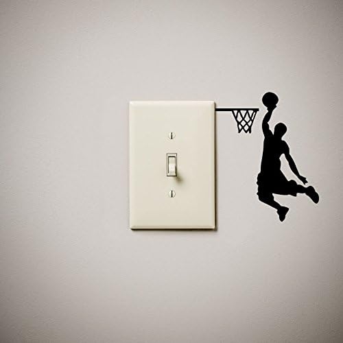 Amazon.com: JS Artworks Basketball Dunk Dunking Vinyl Decal Sticker for ...