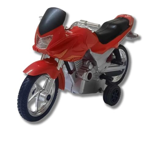 WooZee.. Karizma Red Two Wheeler Kids Toy with Pull-Back Action and ...