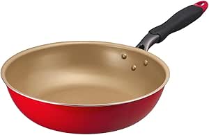 Amazon｜【新モデルは軽くなりました】 エバークック 炒め鍋 深型 フライパン 28㎝ IH対応 ガス火対応 【500日保証】 こげつきにくいフライパン PFOA PFOS フリー レッド ...