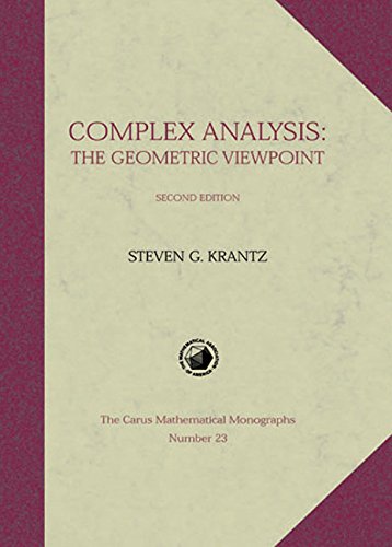 Buy Complex Analysis: The Geometric Viewpoint: 23 (Carus Mathematical ...