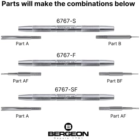 Bergeon Spring Bar Tool - Bundled with Extra Attachments to make 6767F ...
