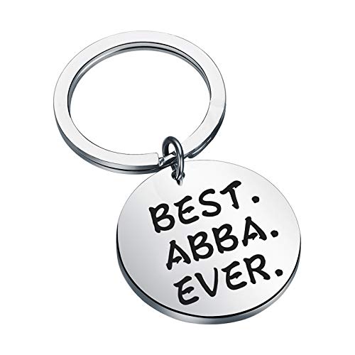 KEYCHIN Abba Gift Best Abba Ever Keychain Grandpa Gift Father's Day ...