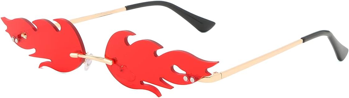 Amazon.com: JOVAKIT Fire Flame Sunglasses for Women Men Retro Vintage ...